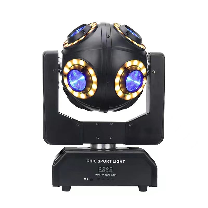 2-IN-1 Starry Ball - Diskokule med 8 x 10W RGBW 4in1 Cree LEDs og 96 ...